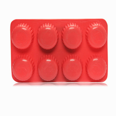 silicone bottle cap / beer cap shape Silicone Cake Moulds 8 cavity