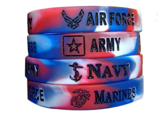 Silicone Wristband Bracelet With a Message , Promotional Silicone Wristband