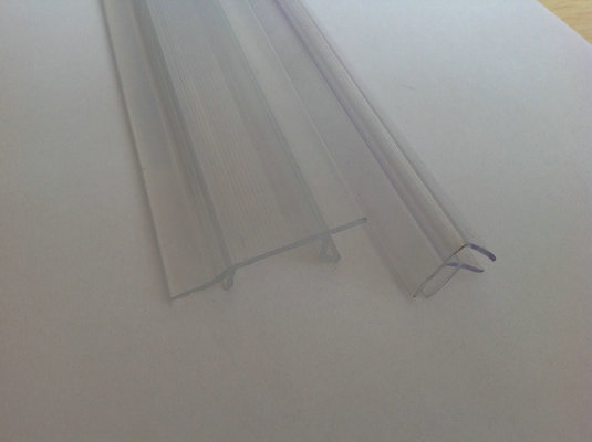PVC / ABS /  PE Transparent PVC plastic extrusion profile / Extruded Plastic Sections