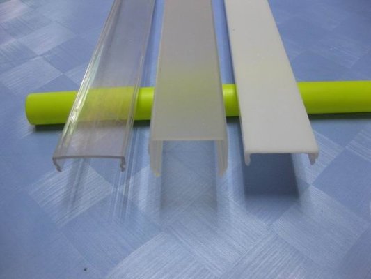 Transparent extruded plastic shapes supermarket / store PVC data strip