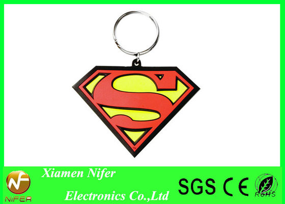 3D Rubber Silicone Key Ring Chains / Promotional Keyrings Customized Gifts