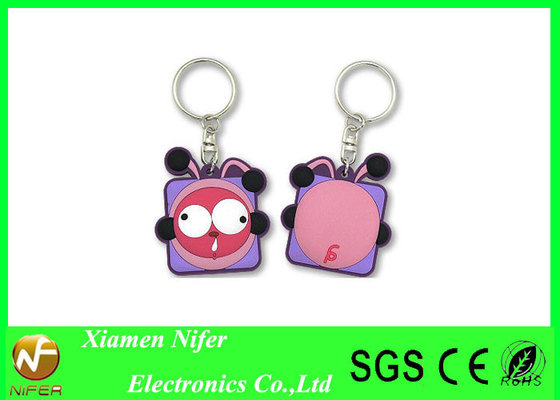 3D Rubber Silicone Key Ring Chains / Promotional Keyrings Customized Gifts