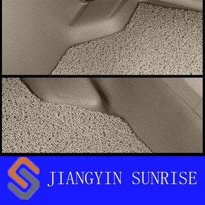 Customized Beige 3D Car Floor Mats , Waterproof Auto Rubber Floor Mats
