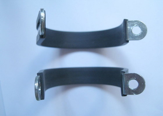 Truck / Car Industrial Rubber Hose Clamps Insulated With Black Rubber