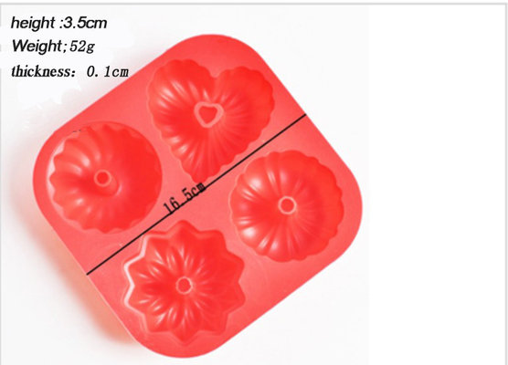 Non-Stick Flower Silicone Kitchenware Cake Mould With FDA / LFGB