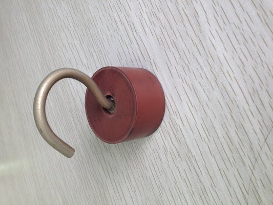 Zn Coated Custom Neodymium Magnets With Suction Hook Bright Blue Shining Color