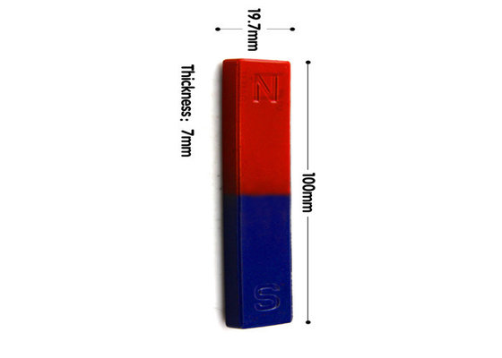 Blue / Red Color Block Alnico Magnet With "N" "S" Marks No Toxic Painting