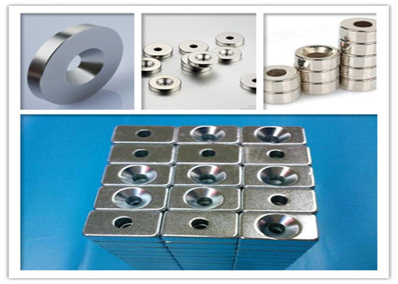 High Powered Countersunk Neodymium Magnets With Hole coating Ni or Epoxy