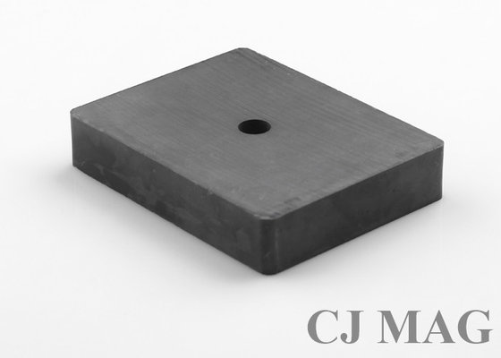 Block shape ceramic ferrite magnets with hole and certified by ISO14001
