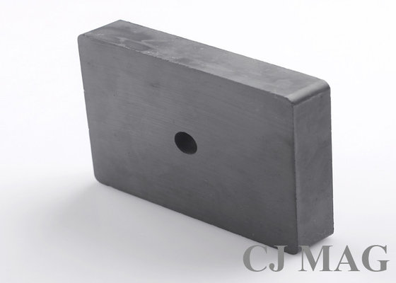 Block shape ceramic ferrite magnets with hole and certified by ISO14001