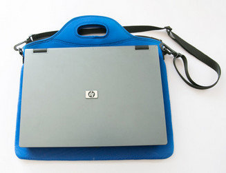 Neoprene 15 Inch Personalised Laptop Sleeve With Shoulder Strap