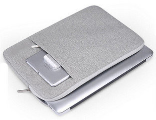 Grey 14 Inch Neoprene Laptop Sleeve Custom With Personalised