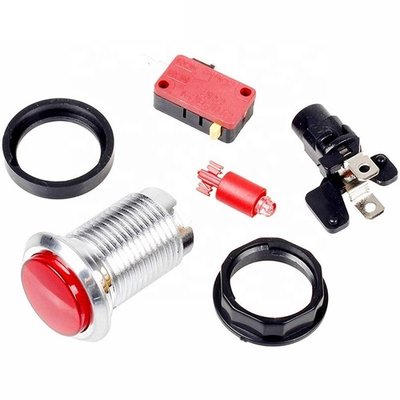 Arcade Game DIY Parts Kit Zero Delay USB Encoder to PC + 8Way Sanwa Joystick + Chrome illuminated push Button kit for Ma