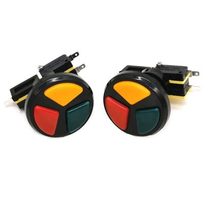 Multicade 3 in 1 triple Round push button microswitch