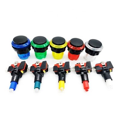 Black Cover LED Button for Arcade Coin Machine Operated Games