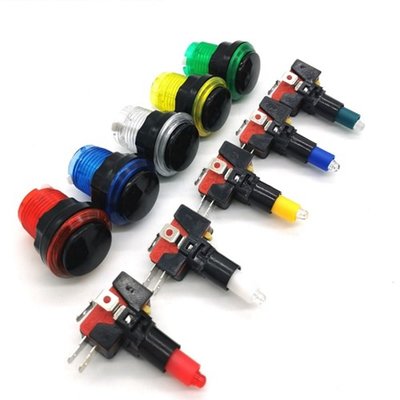 Black Cover LED Button for Arcade Coin Machine Operated Games