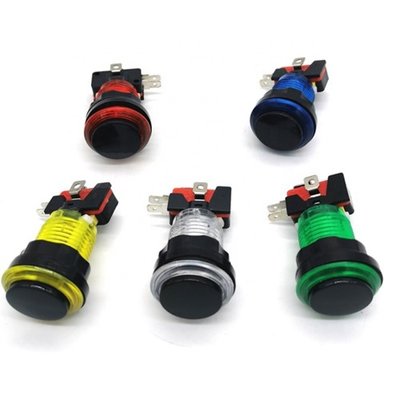 Black Cover LED Button for Arcade Coin Machine Operated Games