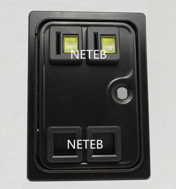 Dual american style coin selector door with microswitch for arcade cabinet