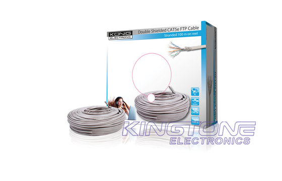 FTP CAT5E Network Cable Solid Bare Copper with PET Foil Standard Lan Cables