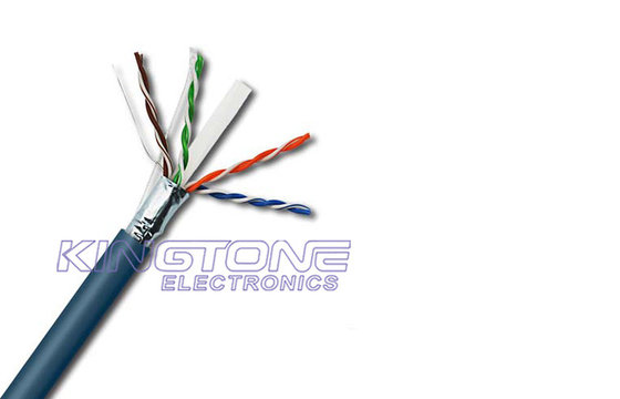 SFTP CAT6 CAT5E Network Cable 4 Pairs 23 AWG Solid Bare Copper PVC Jacket in 550 MHz