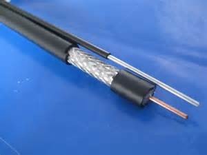 Jelly PE RG11 Quad - Shield CATV Coaxial Cable 60% and 40% AL Braid for Direct Burial