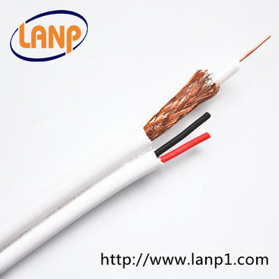 ポリ塩化ビニール カバー RG6 CCTV 同軸 Cable+Power のケーブル