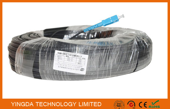 Fiber To The Home Optical Patch Cable 1 Core LSZH SC / SC LSZH 300M Black Steel
