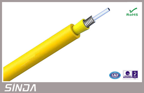 Single mode Armored Coaxial Indoor Fiber Optic Cable With 50 / 125um