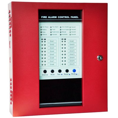 16 - Zone Class B Conventional Fire Alarm Control Panel with Contact Relay Output