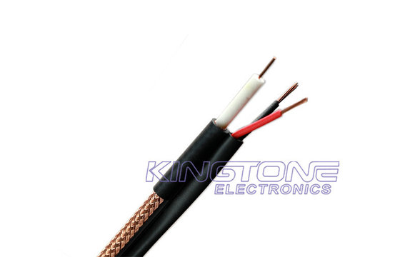 RG59/U CCTV Coaxial Cable 95% BC Braid with BC Power , Siamese CMR Rated Cable