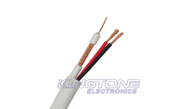 RG59/U CCTV Coaxial Cable 20 AWG BC Conductor , Solid PE , 95% BC Braid Cable