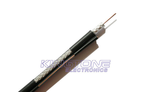 RG6 Tri. CATV Coaxial Cable 18AWG CCS Conductor PVC Jacket with Messenger