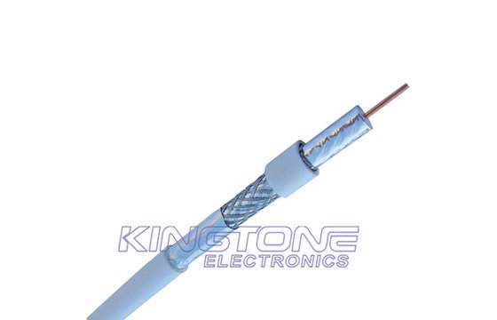 RG6 Tri. CATV Coaxial Cable 18AWG CCS Conductor 77% AL Braiding Jelly PE