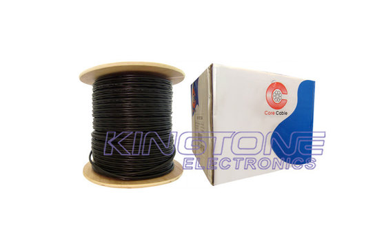 Dual RG6 Quad CATV Coaxial Cable 18AWG CCS with Non-Plenum UL CM PVC Jacket