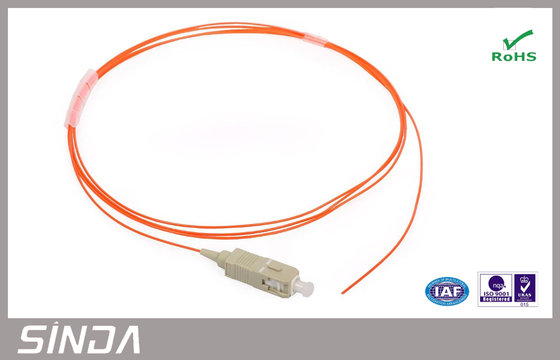 SC Multimode Fiber Optic Patch Cord , SC Fiber Optic Pigtails Low Insertion Loss