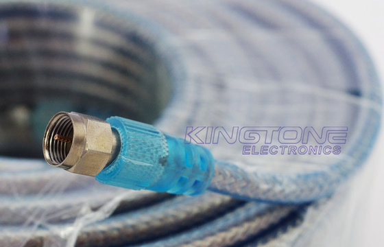Terminated Cable RG6 CATV Coaxial Cable with 2 Golden F Connector for Satallite TV