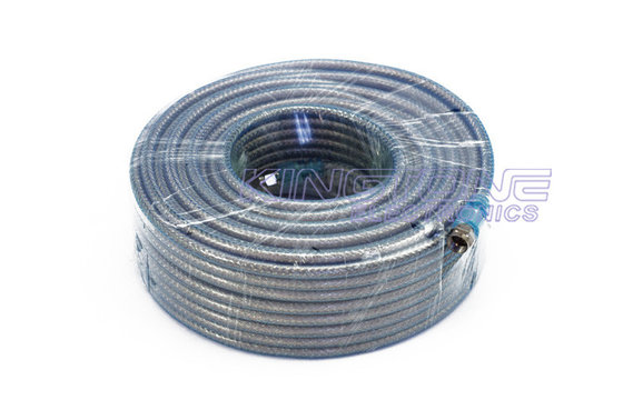 Terminated Cable RG6 CATV Coaxial Cable with 2 Golden F Connector for Satallite TV