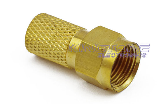 Terminated Cable RG6 CATV Coaxial Cable with 2 Golden F Connector for Satallite TV