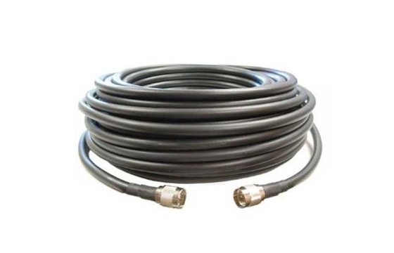 Low Loss 100 Coaxial Cable with PVC Jacket, Flexible Braiding 50 Ohm Cable for WLL, GPS