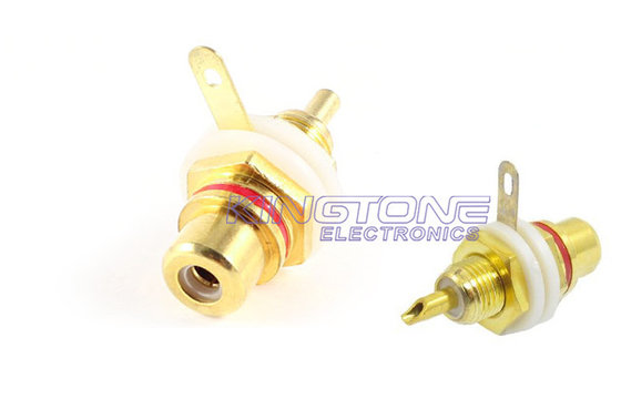 Female RCA Coaxial Cable Connectors with Panel Mount Jack Crimp Plugs for 75 Coax