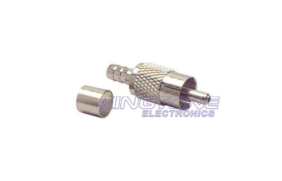 Female RCA Coaxial Cable Connectors with Panel Mount Jack Crimp Plugs for 75 Coax