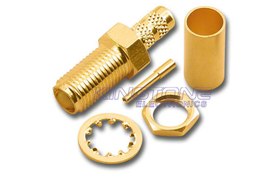 F Type Male Bulkhead Coaxial Cable Connectors 75 Ohm for RG58 RG 59 RG6