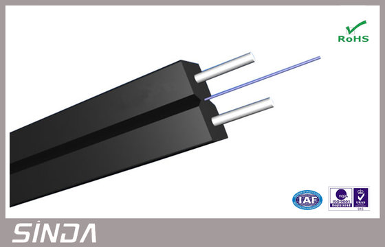 1core Indoor FTTH Fiber Optic Cable / Multi mode optical fiber drop cable