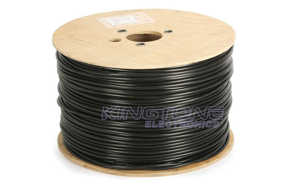 GYXTC8S 13.5 mm 4 Core Fiber Optic Cable with IEC 60794-1 Standard , Black