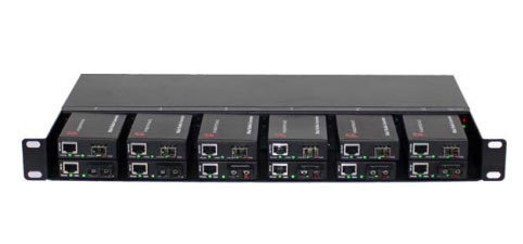 Ethernet Transmission fiber optic networking equipment 1U 12 Slots