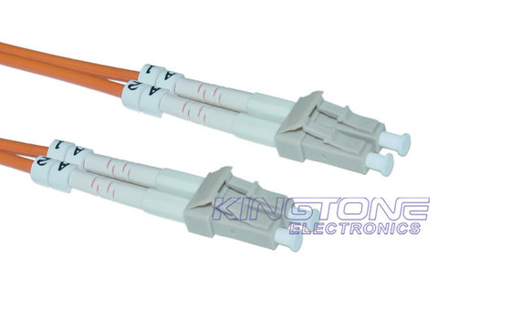 Duplex White Fiber Optic Patch Cord LC to LC 62.5/125 Multimode