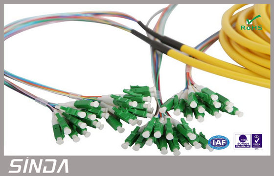 Pre-terminated LC / APC Corning Fiber Optic Jumper For FTTH Network Project