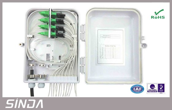 Wall Mounted Fiber Optic ODF Assembly With Fiber Patch Cords and  Fiber Adapter