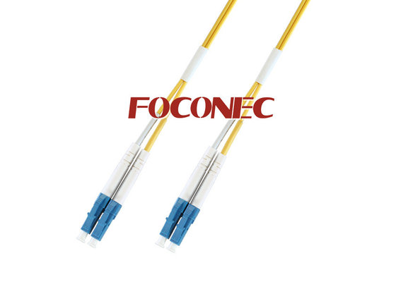 LC to LC Singlemode Duplex Fiber Jumper , PC or UPC Polishing Fiber Optic Patch Cord