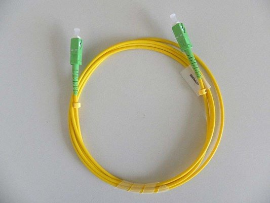 0.9mm LSZH Fiber Optic Patch Cable SC / APC Simplex SM Low Insertion Loss